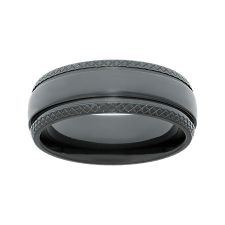 Click here for Mens Black Zirconium Wedding Band  9  Black prices