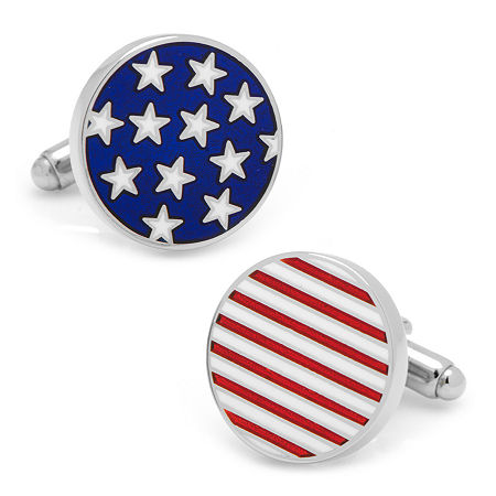 Click here for Stars and Stripes American Flag Cuff Links  One Si... prices