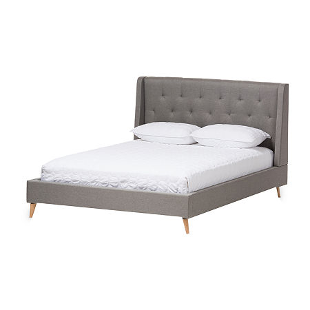 Click here for Adelaide Upholstered Platform Bed  One Size  Gray prices