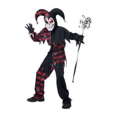 Little & Big Boys Sinister Jester Costume, Color: Red - JCPenney