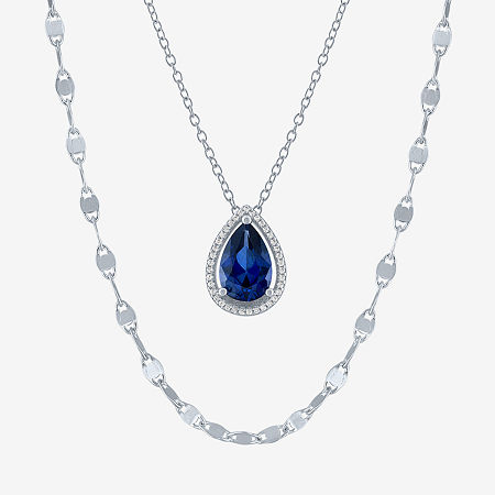 Click here for 2-pc.Birthstone Necklace Set in Sterling Silver  O... prices