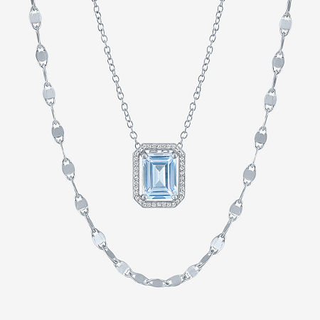 Click here for 2-pc.Birthstone Necklace Set in Sterling Silver  O... prices