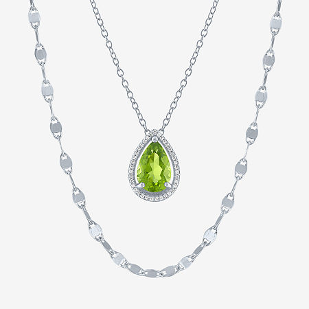 Click here for 2-pc.Birthstone Necklace Set in Sterling Silver  O... prices