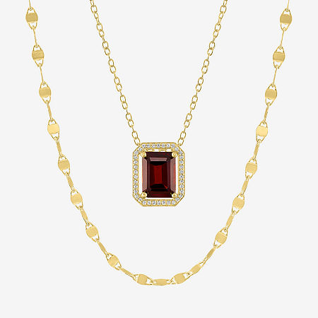 Click here for 2-pc.Birthstone Necklace Set in Sterling Silver  O... prices