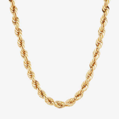 Mens 14K Gold 22 Inch Rope Chain Necklace - JCPenney