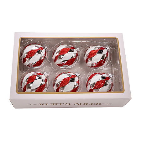 Click here for Kurt Adler 80mm Glass Ball 6-pc. Christmas Ornamen... prices