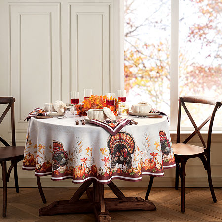Click here for Elrene Autumn Heritage Turkey Engineered Tableclot... prices