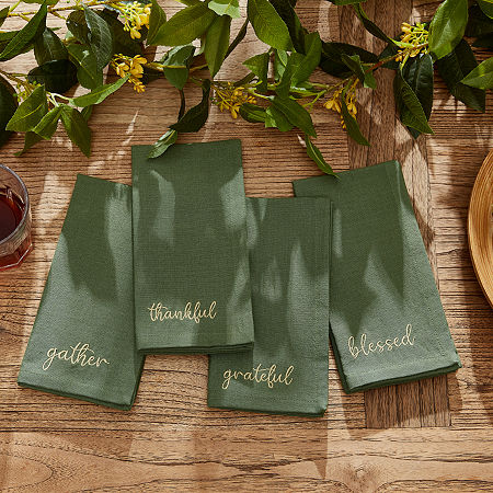 Click here for Elrene Harvest Sentiment Embroidered Napkins  Set... prices