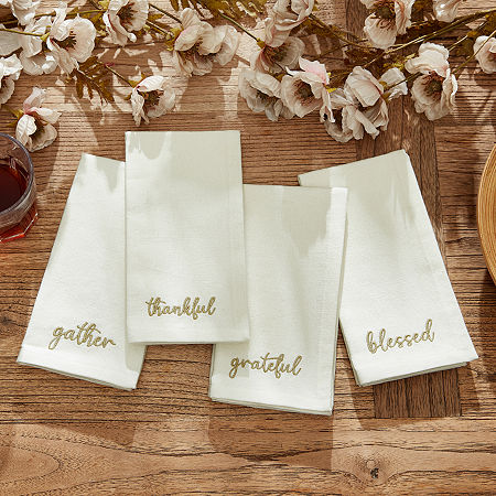 Click here for Elrene Harvest Sentiment Embroidered Napkins  Set... prices