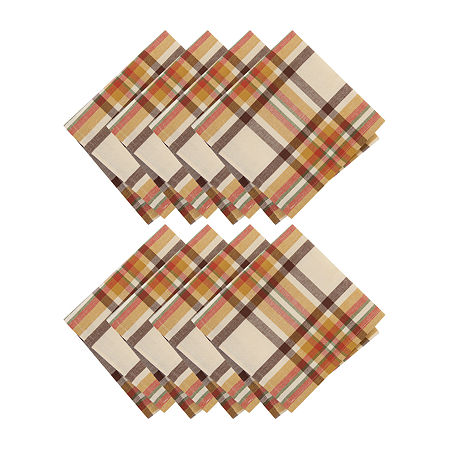 Click here for Elrene Russet Harvest Woven Plaid Napkins  Set of... prices