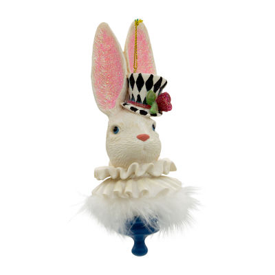 Kurt Adler 6.5-Inch Resin Hollywood Hats Rabbit Alice in Wonderland ...