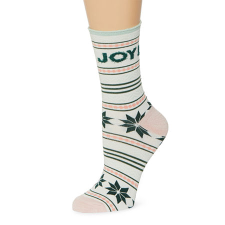 Click here for Mixit Womens 1 Pair Crew Socks  4-10  White prices