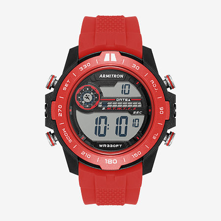 Click here for Armitron Mens Red Strap Watch 40/8510brd  One Size prices