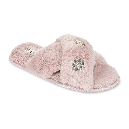 Click here for Jessica Simpson Embellished Plush Womens Slip-On S... prices
