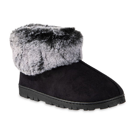 Click here for JS Jessica Simpson Tipped Fur Microsuede Womens Bo... prices