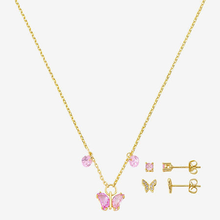 Click here for Gratitude & Grace Girls Pink Cubic Zirconia 14K Go... prices