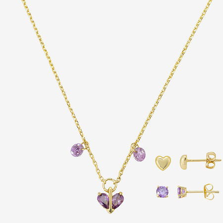 Click here for Gratitude & Grace Girls Purple Cubic Zirconia 14K... prices