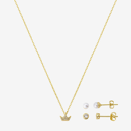 Click here for Gratitude & Grace Girls Cubic Zirconia 14K Gold Ov... prices
