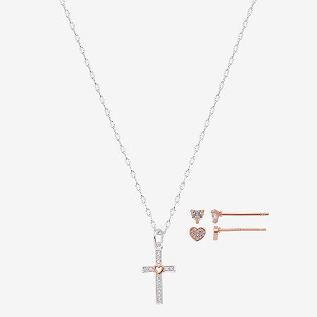 Click here for Gratitude & Grace Girls Cubic Zirconia 14K Gold Ov... prices