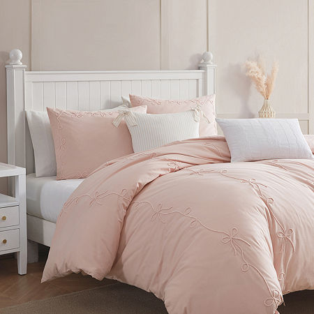 Click here for Peri Home Sasha Bows Duvet Cover Set  Full/Queen prices