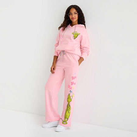 Click here for Womens Wide Leg Grinch Juniors Fleece Sweatpant  X... prices