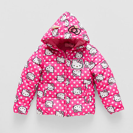 Click here for Little Girls Hello Kitty Hooded Heavyweight Puffer... prices