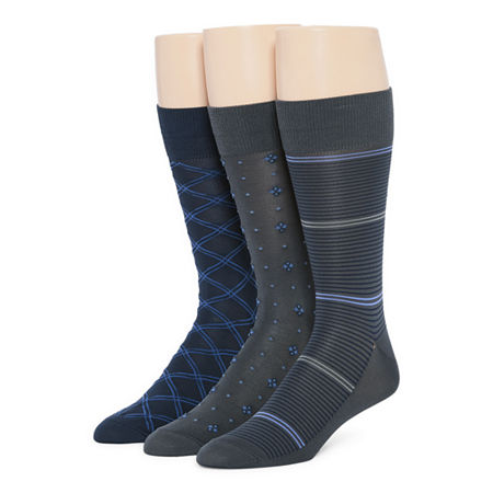 Click here for Stafford Microfiber Mens 3 Pair Crew Socks  10-13... prices