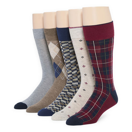 Click here for Stafford Casual Dress Mens 5 Pair Crew Socks  10-1... prices