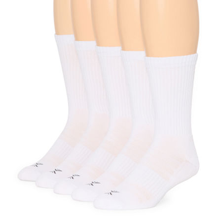 Click here for Xersion Running Mens 5 Pair Crew Socks  10-13  Whi... prices