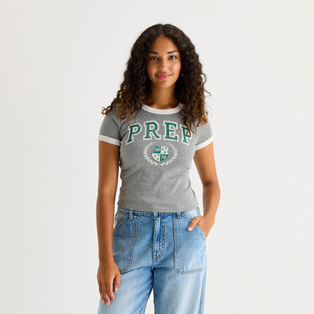 Click here for Arizona Womens Crew Neck Short Sleeve Juniors T-Sh... prices
