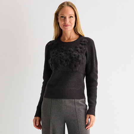 Click here for Liz Claiborne Womens Crew Neck Embellished Long Sl... prices