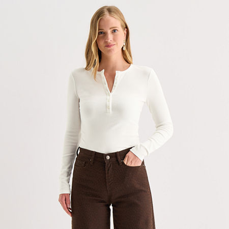 Click here for a.n.a Womens Long Sleeve Regular Fit Henley Shirt... prices