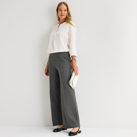 Click here for Liz Claiborne Womens Wide Leg Mid Rise Pull-On Pan... prices