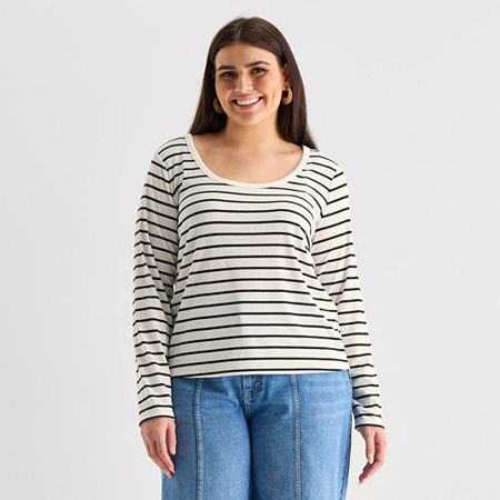 Click here for a.n.a Womens Plus Scoop Neck Long Sleeve T-Shirt... prices