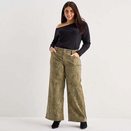 Click here for a.n.a Plus Womens High Rise Wide Leg Jean  20w  Gr... prices