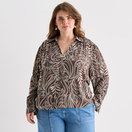 Click here for a.n.a Womens Plus Long Sleeve Blouse  2x  Black prices
