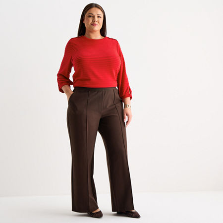 Click here for Liz Claiborne Womens Plus Wide Leg Mid Rise Pull-O... prices