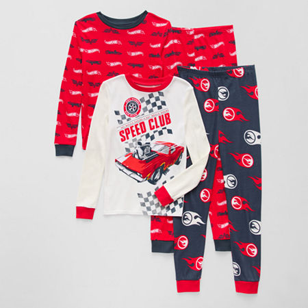 Click here for Little & Big Kid Boys Hot Wheels Crew Neck Long Sl... prices