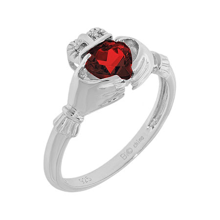Click here for Heart-Shaped Genuine Garnet and Diamond-Accent Ste... prices