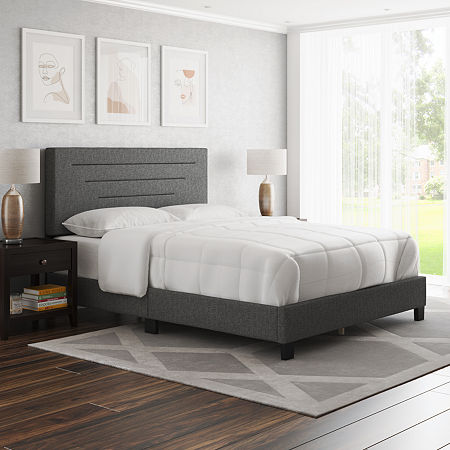 Click here for Cordoba Linen Upholstered Platform Bed Frame with... prices