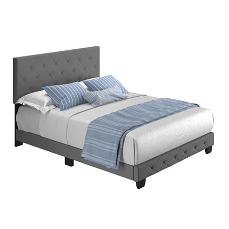 Click here for Claire Upholstered Tufted Platform Bed  One Size... prices