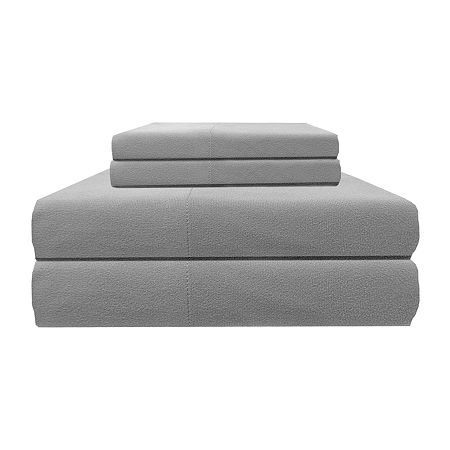 Shavel Micro Flannel Solid 3-pc Sheet Set  Twin - Greystone