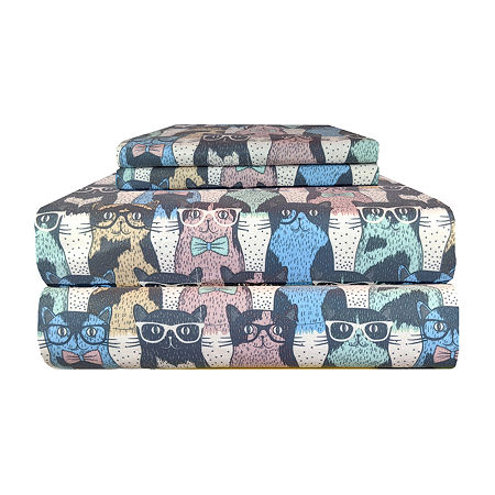 Micro Flannel(R) Kool Kats Sheet Set