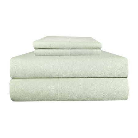 Shavel Micro Flannel Solid 4-pc Sheet Set  King - Morning Mist