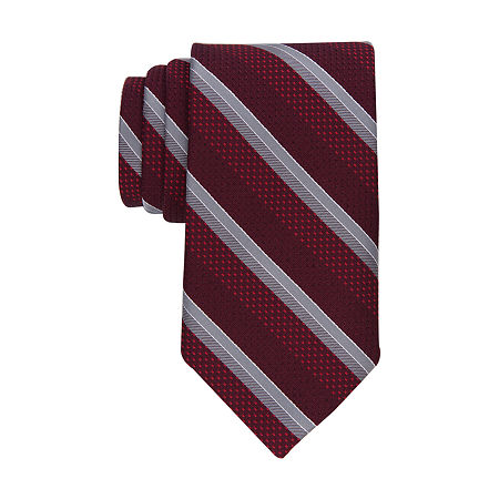 Click here for Stafford Striped Tie  One Size  Red prices