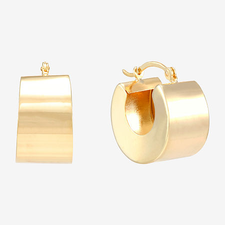 Click here for Womens 10K Gold 17mm Round Hoop Earrings  One Size prices