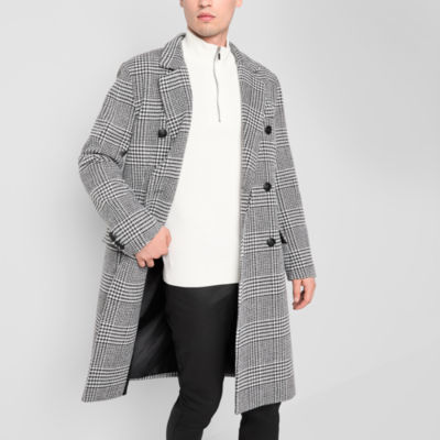 J. Ferrar Mens Water Resistant Midweight Topcoat Coat, Color: Black ...