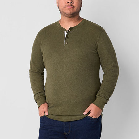 Click here for St. Johns Bay Waffle Mens Henley Neck Long Sleeve... prices