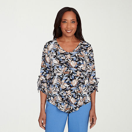 Click here for Alfred Dunner Business As Usual Womens V Neck 3/4... prices