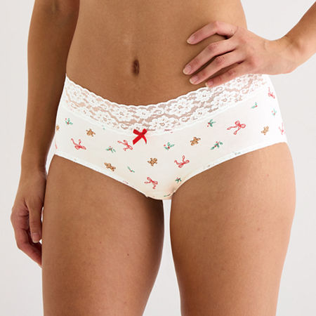 Click here for Arizona Body Cotton with Lace Boyshort Panty  Smal... prices